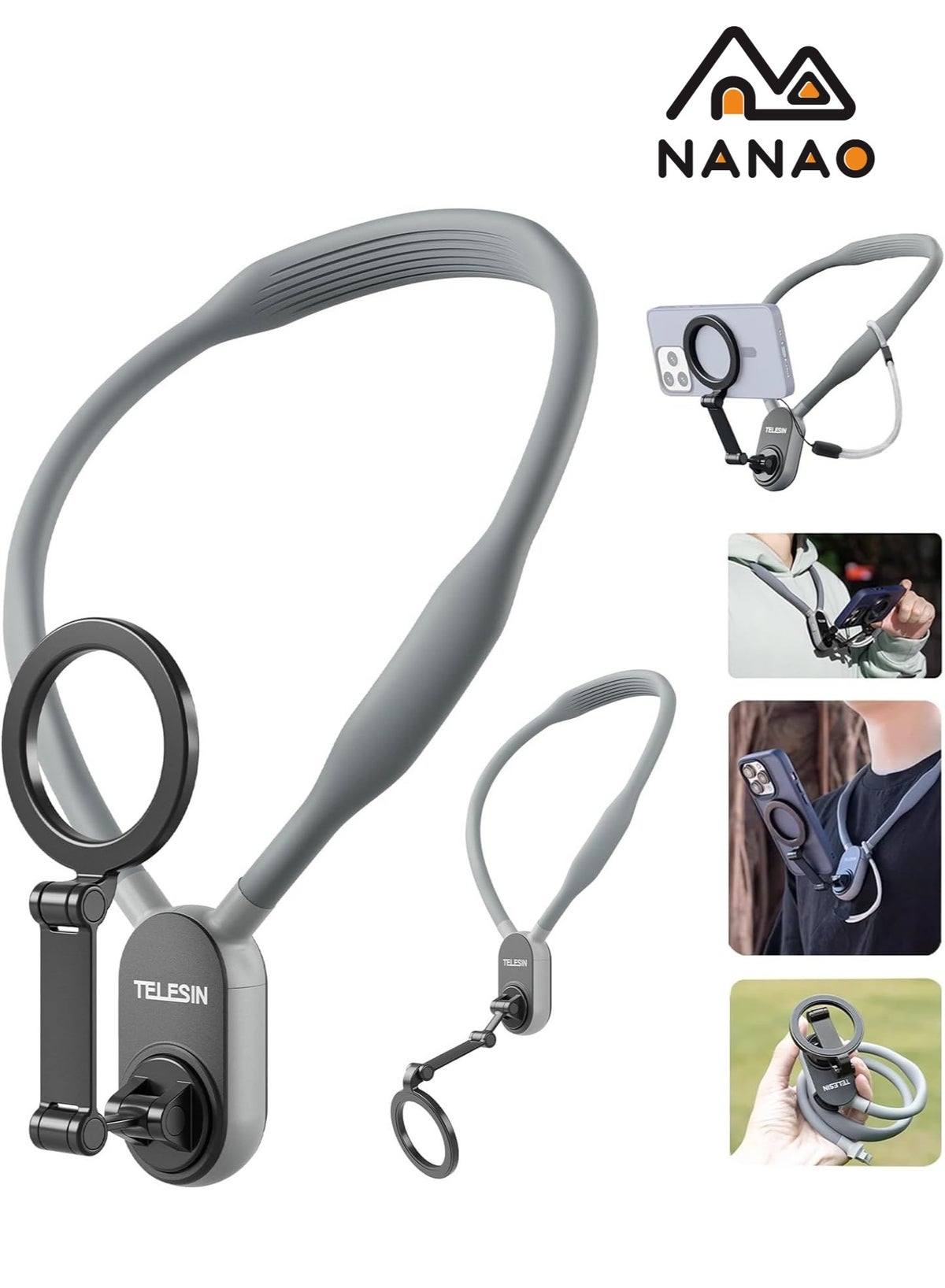 NANAO Magnetic Neck Phone Holder, Cell Phone Holder Around Neck POV ...