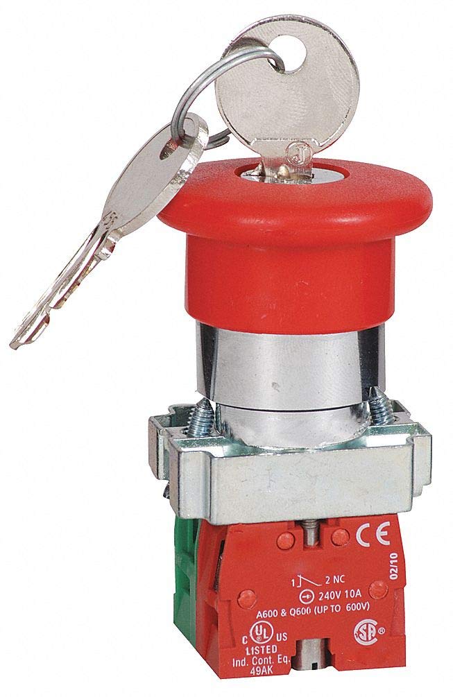 KAMSTEALTH Mushroom Emergency Stop Push Button Actuator Self locking ...