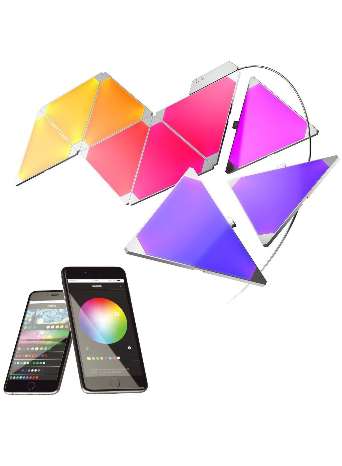 تسوق نانوليف ومجموعة ألواح إضاءة ذكية إصدار ريذيم (9 لوحات + جهاز تحكم ...