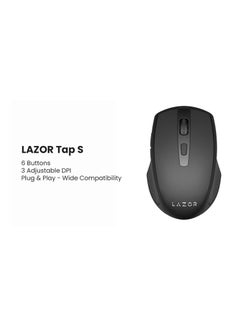 LAZOR LAZOR Tap-S Wireless Mouse | Ergonomic PC Mouse with USB Receiver ...