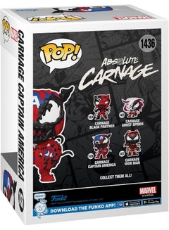 Funko Funko POP! Marvel Carnageized Captain America Vinyl Bobblehead (9 ...