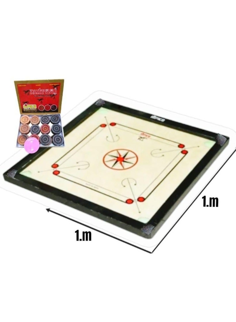 Solb 🌟 Large Carrom Board 100cm (39 inch) with Coins & Striker Set ...