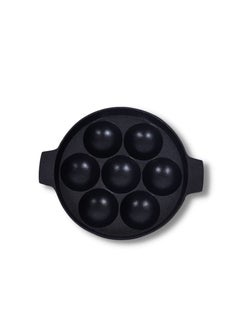Mithra Induction Base Non Stick Paniyaram Appam Pan, Black, 7 Cavity ...