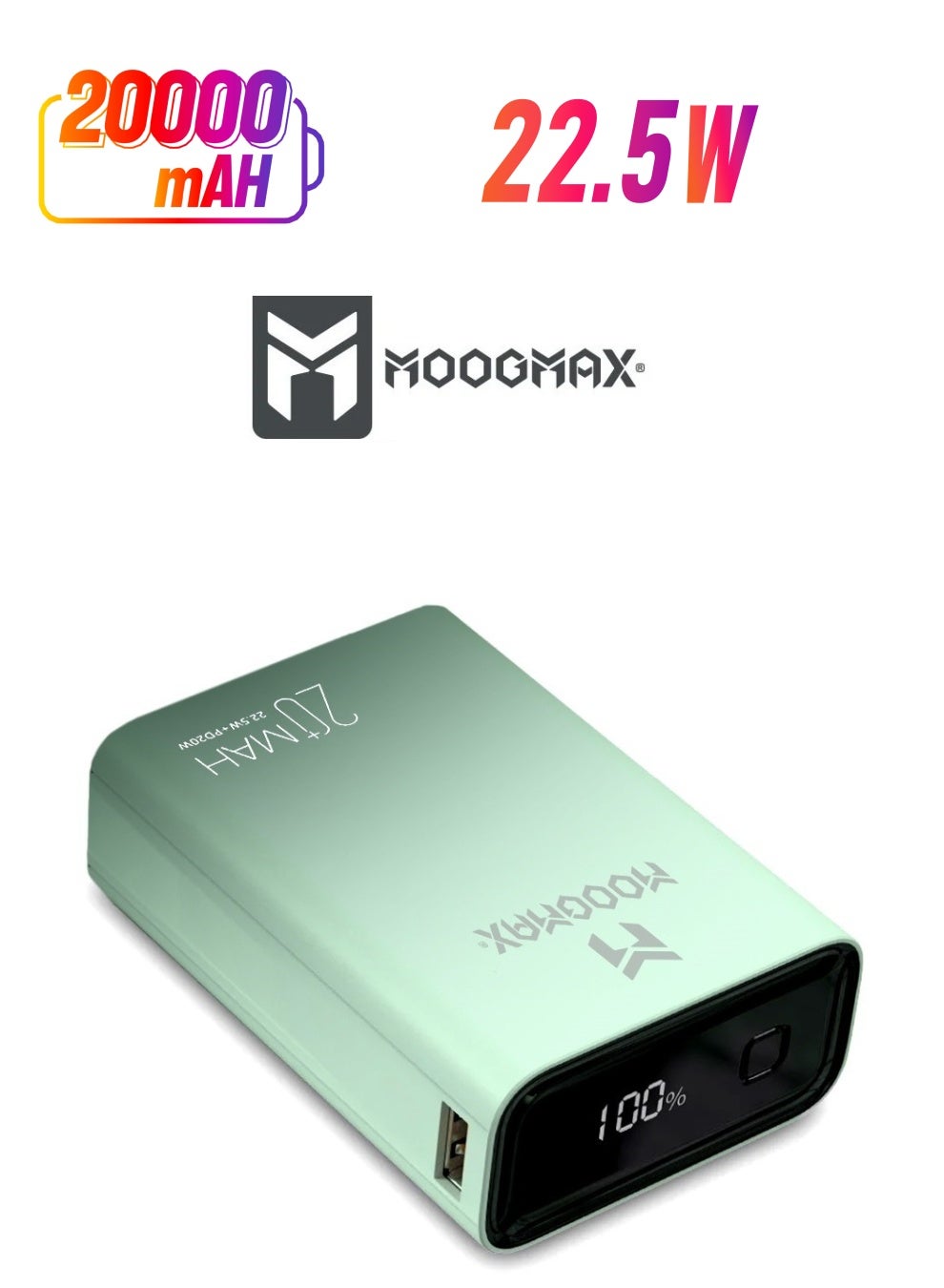 MOOGMAX Marvel power bank 20000mAh with 22.5W, and an elegant design ...
