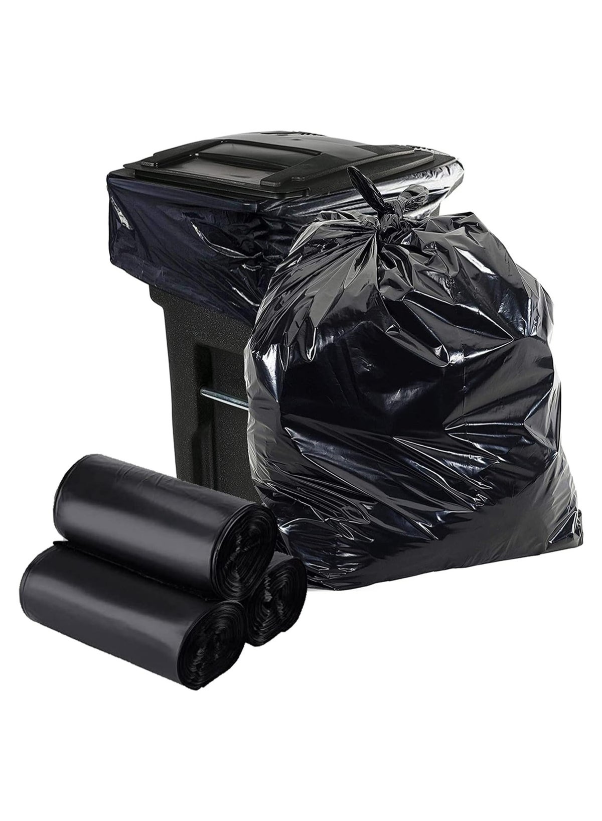 VINSTAR 80 Microns(20kg 95x120cms 100 pcs ) Heavy Duty Disposable Black ...