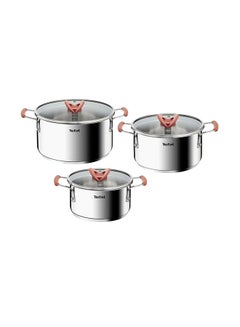 Tefal 6-Pieces Tefal Opti'Space Cookware Set Stewpots With Lids Space ...
