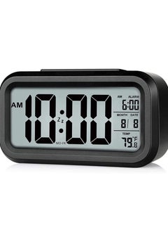 Generic Digital Alarm Modern Clock LCD Display with Temperature and ...