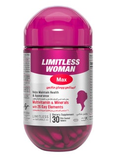 EVA PHARMA Limitless Naturals Women Max Multivitamin Dietary Supplement ...