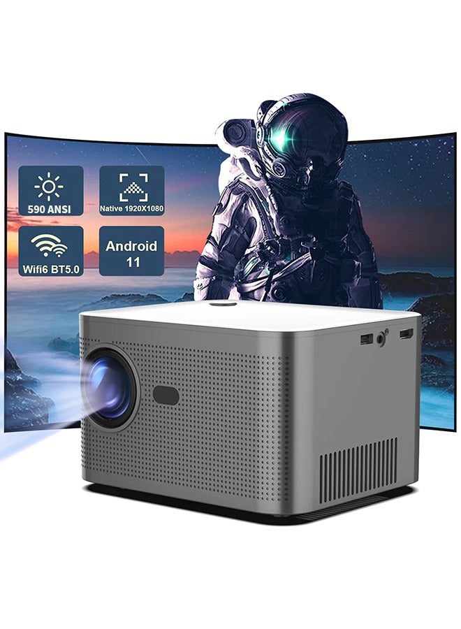 Digisand Projector hy350 Android 11 4K 1920*1080P Wifi6 590 ANSI ...