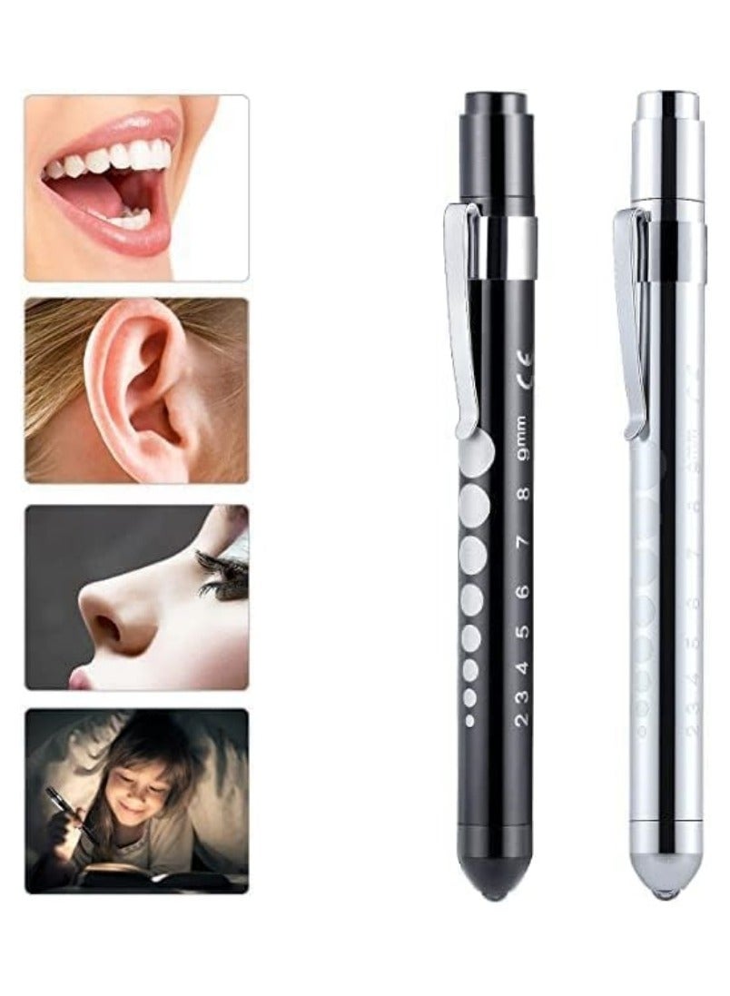 NIBEMINENT Diagnostic Medical Penlight (2 Packs), Mini Reusable LED ...