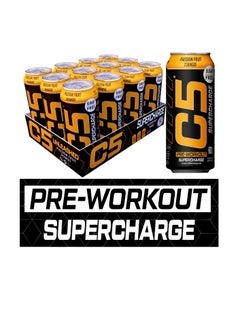 C5 C5 Energy Drink Supercharge Passion Fruit Mango Pre-Workout, Sugar ...