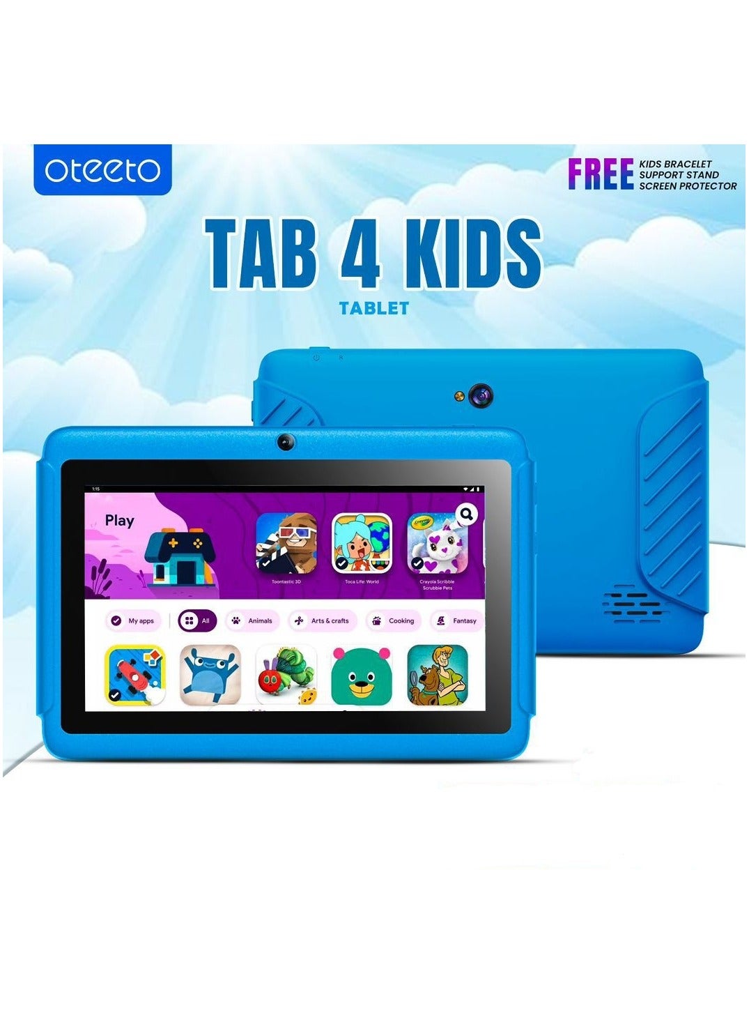 Oteeto Oteeto Tab 4 7 inch IPS Display Kids 5G Tablet 4GB RAM 128GB ROM ...