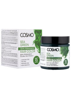 COSMO Sea Green Semi Permanent Hair Color Ammonia Free 15 Wishes 120g ...