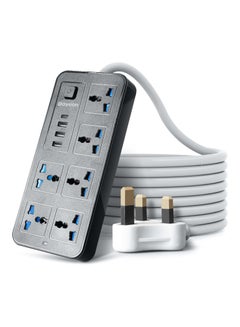 Baytion 3 Pin Socket Outlet with 6 Gang | 3 USB Port | 1 Type-C Port,1 ...