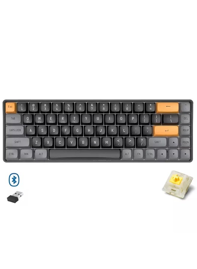 aigo A68 3-Mode Wireless, Bluetooth, Wired Gaming Mechancial Keyboard ...