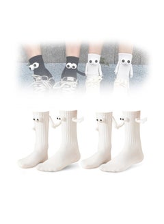 Generic Couple Holding Hands Socks, Unisex Mid Tube Magnetic Hand Socks ...