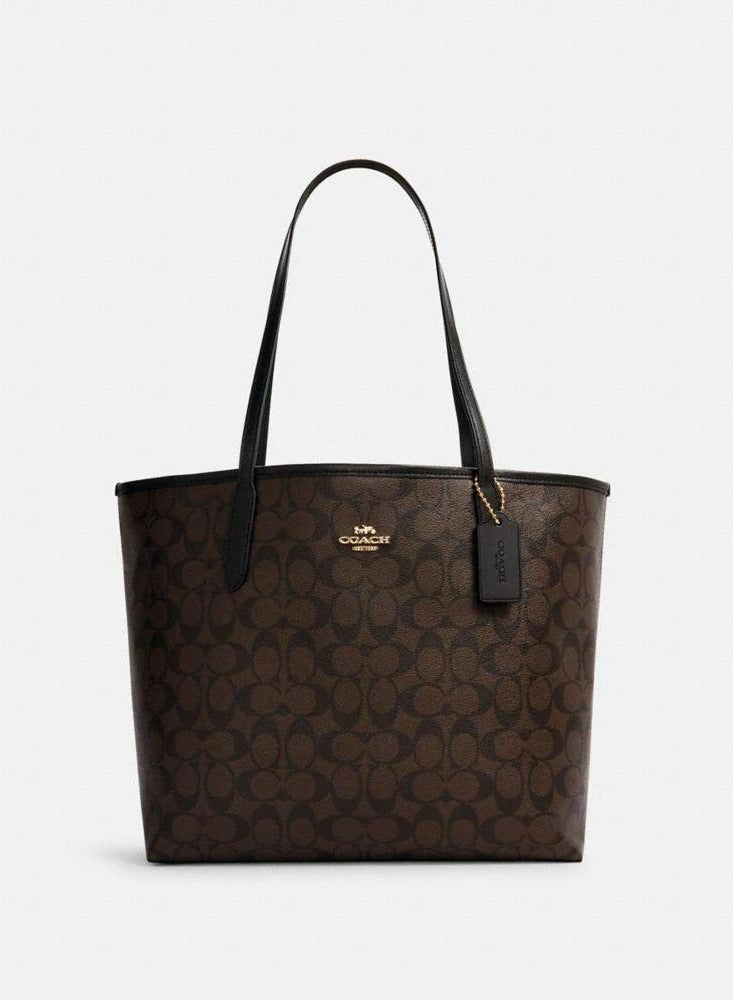 coachoutlet Coach Signature City Canvas Tote Bag | Best Price UAE ...