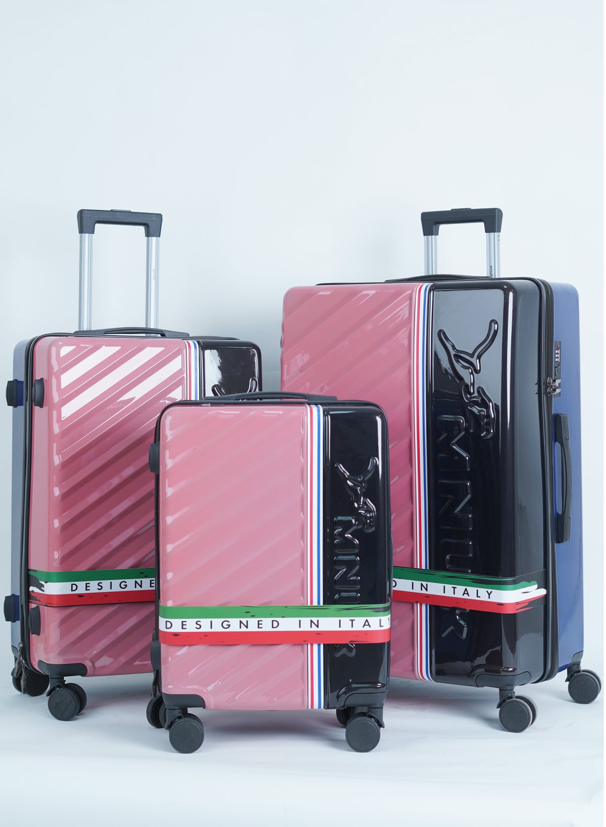 MNUK SWAGGER Set of 3 Luggage| Polycarbonate and ABS Hardside Trolley ...