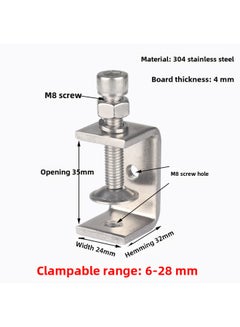 Generic 304 Stainless Steel Tiger Clamp Pipe Clamp Square U-shaped C ...