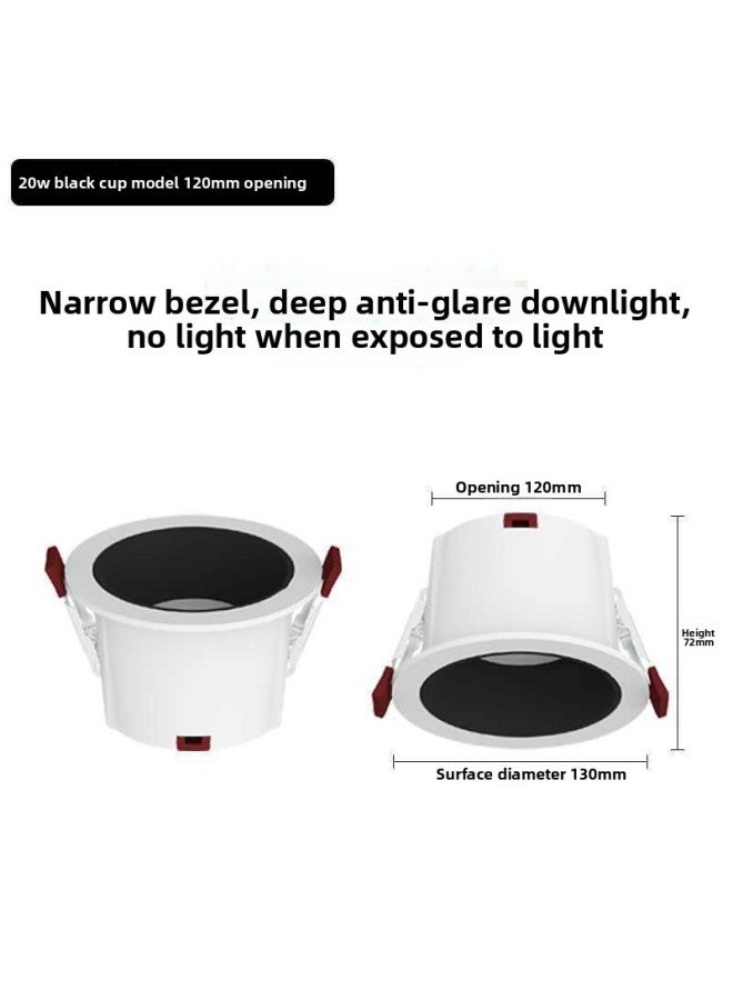 Generic 98 Full Spectrum Downlight Embedded Narrow Frame Deep Cup Led ...