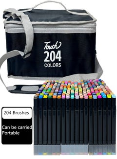 Touch Marker Pen Set 204 Colors Double Headed Color For Students ...