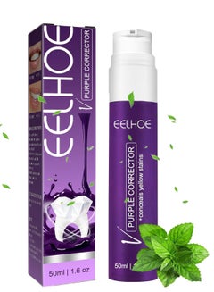 EELHOE Purple whitening toothpaste brightening color corrector teeth ...