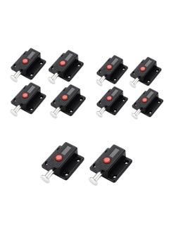 SYOSI Door Bolt Lock, 10 Pack Automatic Slide Door Latch Lock Red Push ...