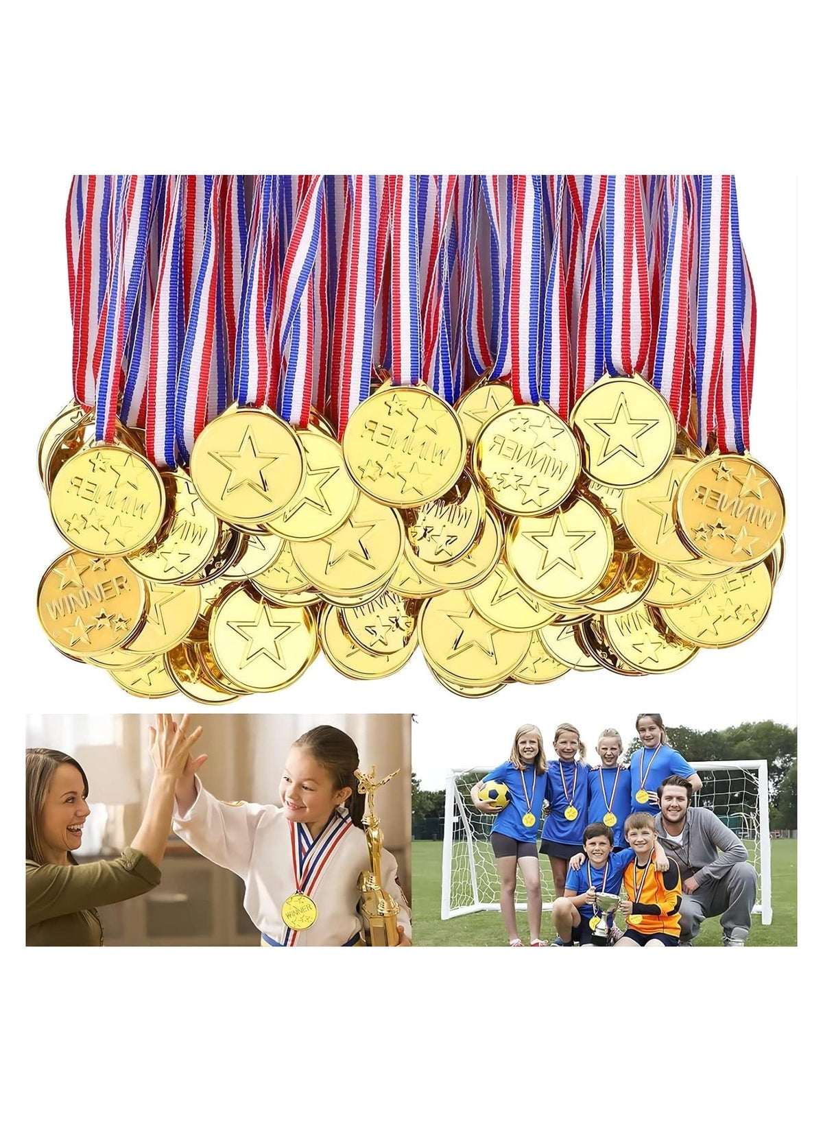 Generic Winner Medals 30 Pcs Plastic Medals Gold Medals for Kids with ...