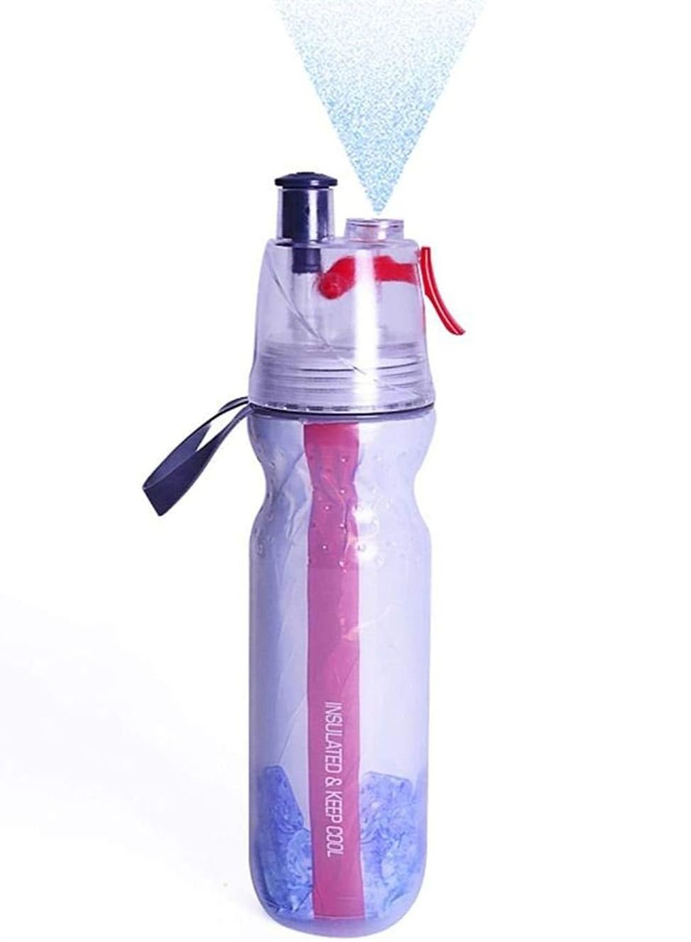 Generic Insulated Keep Cool Mist Spray Gym Bottle Sport Water Bottle ...