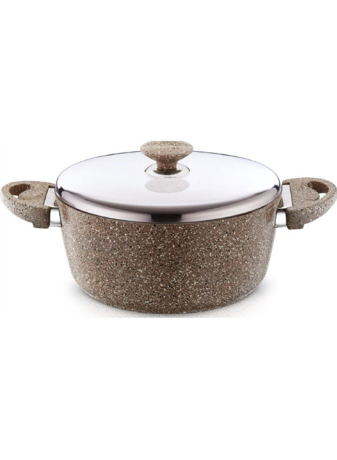Saflon Pots Granite with stainless steel lid, Turkish industry, 24 cm ...