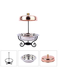 Generic Copper Chafing Dish Elegant Hammered Design with Warmer Bowl ...