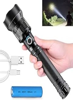 PROTON Super Bright Rechargeable LED Flashlights, 90000 Lumens XHP70.2 ...