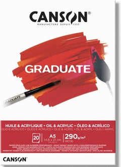 Supertrend Canson Graduate Acrylic and Oil Paint Notebook A5 290GR 20 ...