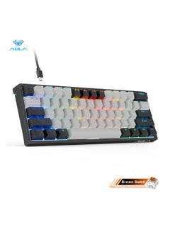 AULA AULA F3261 61 Keys Wired Mechanical Keyboard RGB Hot Swappable ...