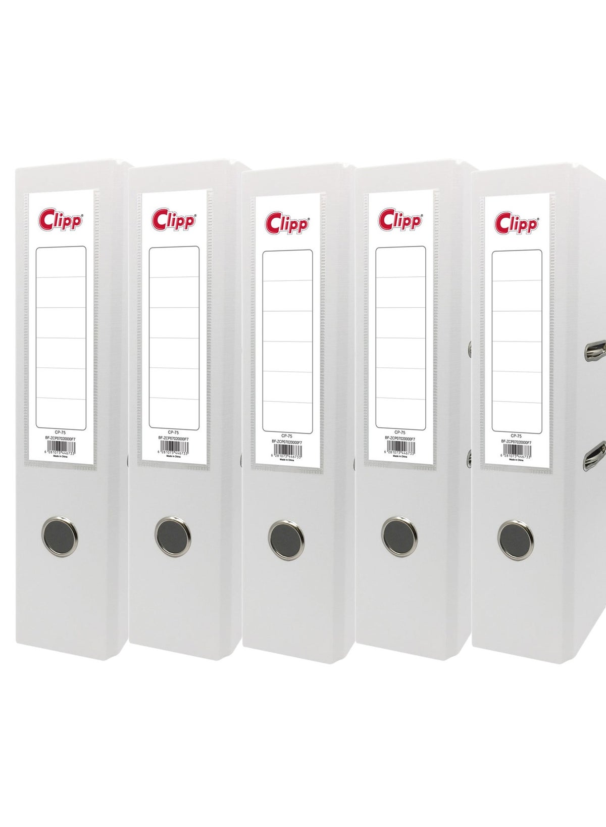 CLIPP 5-Piece Lever Arch Box File 75mm Spine White | Best Price UAE ...