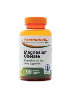 PHARMATECH Magnesium Chelate 200 Mg Glycinate High Absorption Magnesium ...