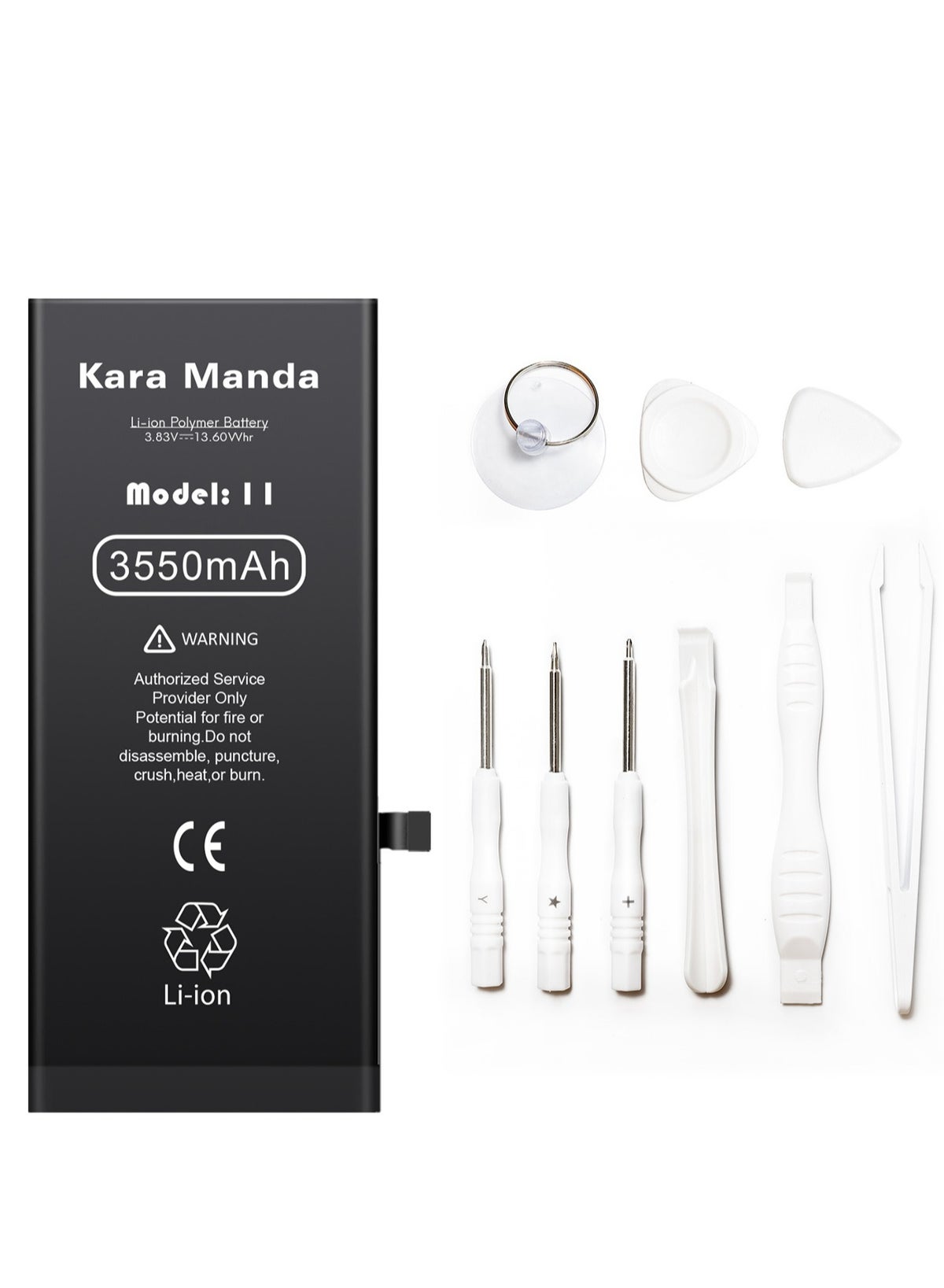 Kara Manda Replacement battery for iphone 11 3550mAh high capacity 0-cycle battery New battery ...