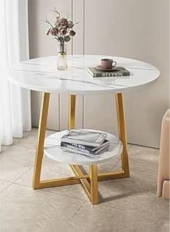 Harmony Home Harmony Home 2-Layer Round Coffee Table, 60x60x55 cm ...
