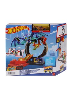 Hot Wheels City Toy Car Track Set, Bat Loop Attack With Adjustable Loop ...