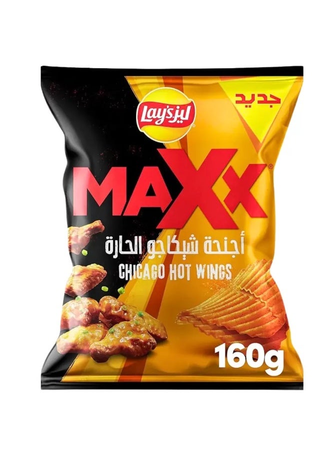 Lay's Lays Maxx Chicago Hot Wings Potato Chips- 160gms | Best Price UAE ...