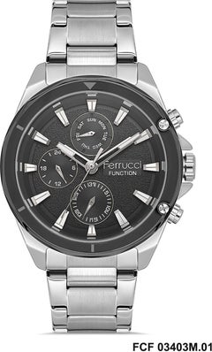 Ferrucci Fc 03403M Men's Wristwatch Functional Silver-Black Color ...