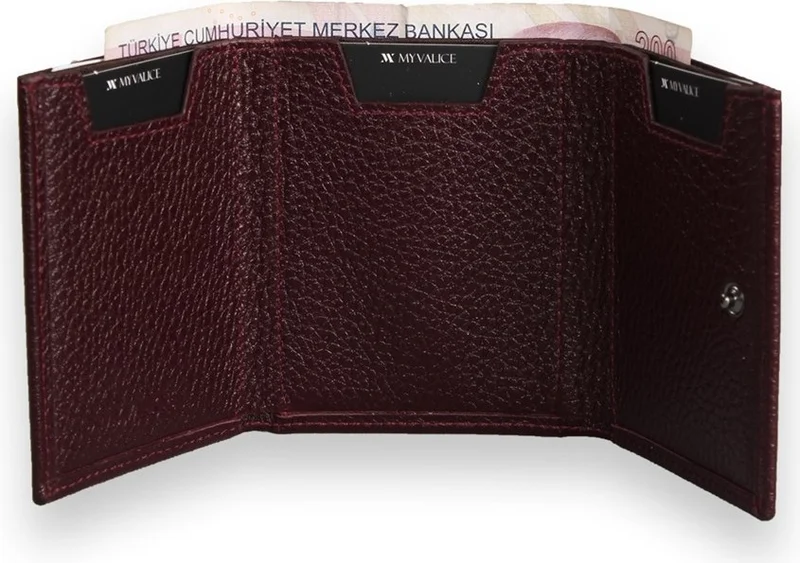 My Valice Maroon Unisex Genuine Leather Wallet and Card Holder 1819 for ...