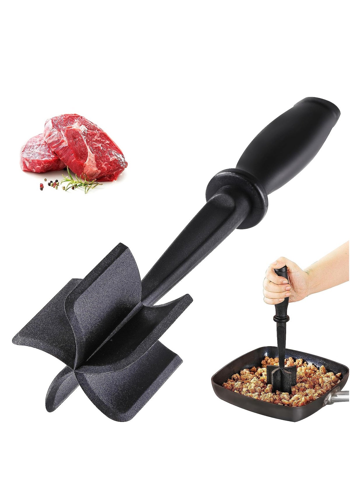 General Meat Chopper for Ground Beef, Heat Resistant Meat Masher for ...