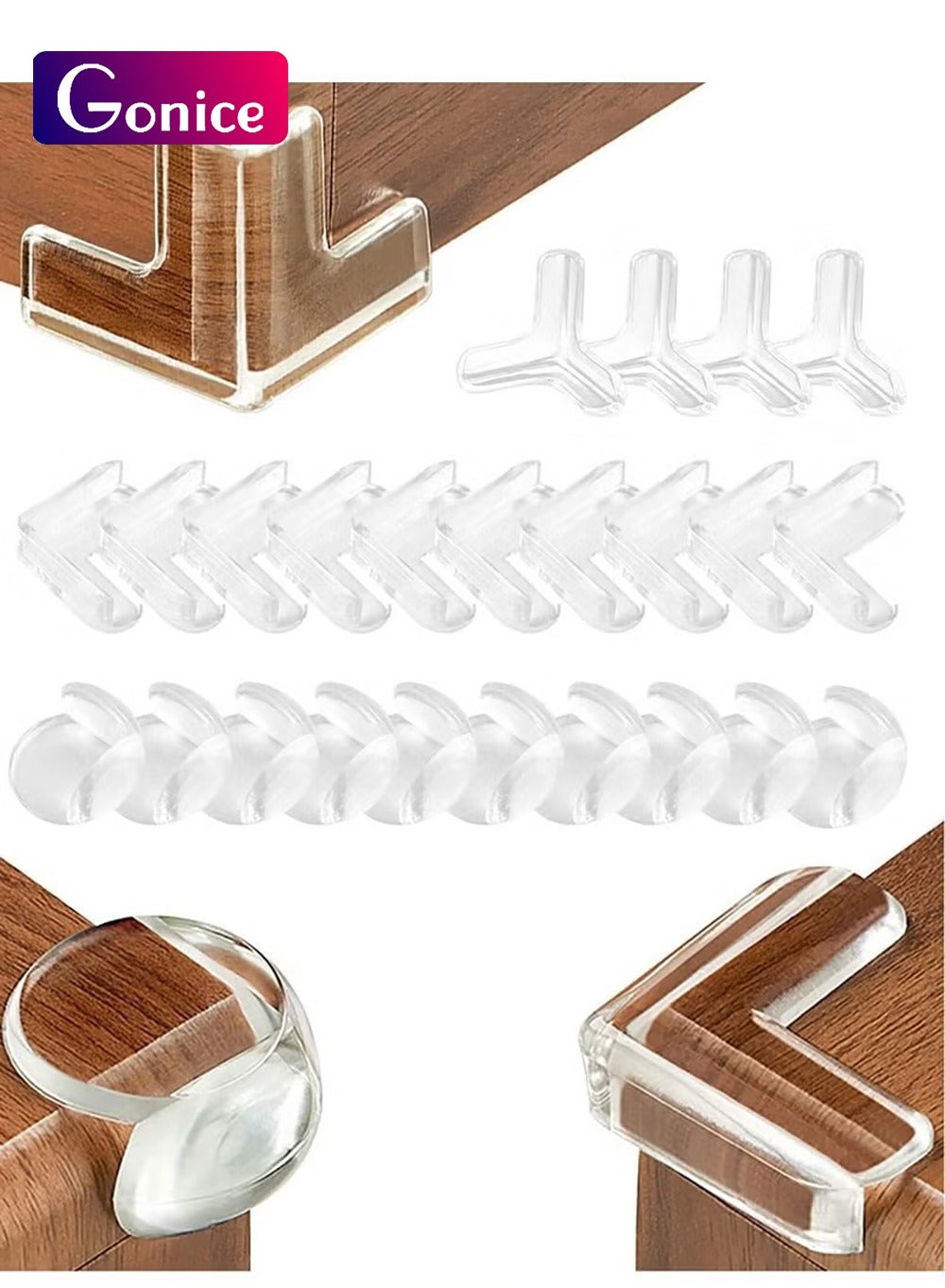 Gonice 24 PCS Edge Corner Protectors, Shapes Safety Edge and Corner ...