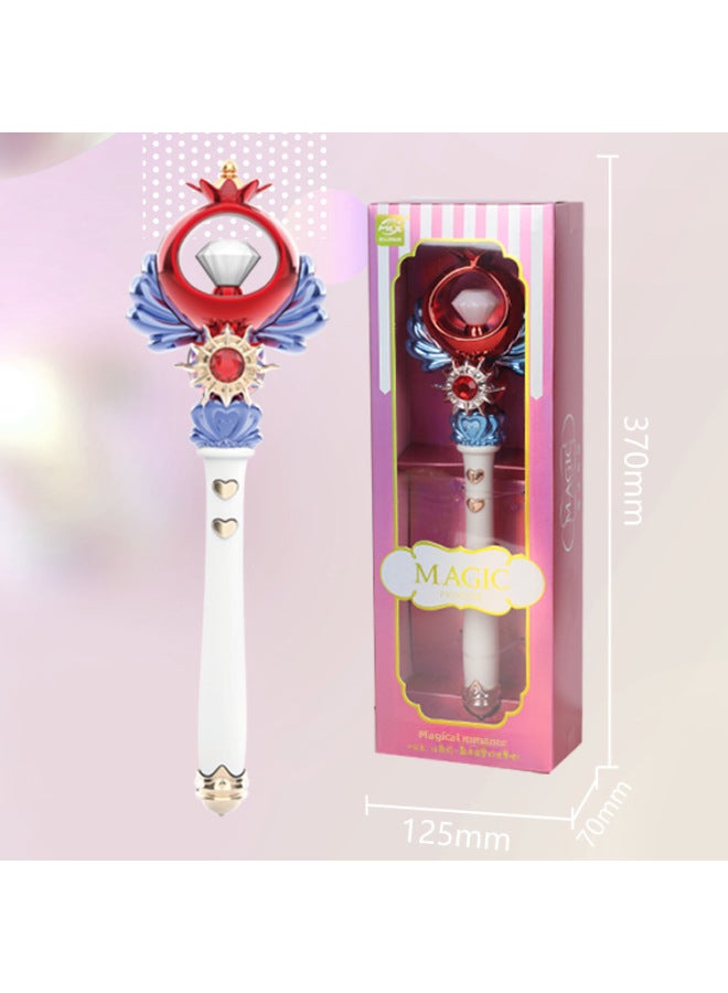 Children's Rotating Sound And Light Dream Queen Scepter Magic Wand Gift ...