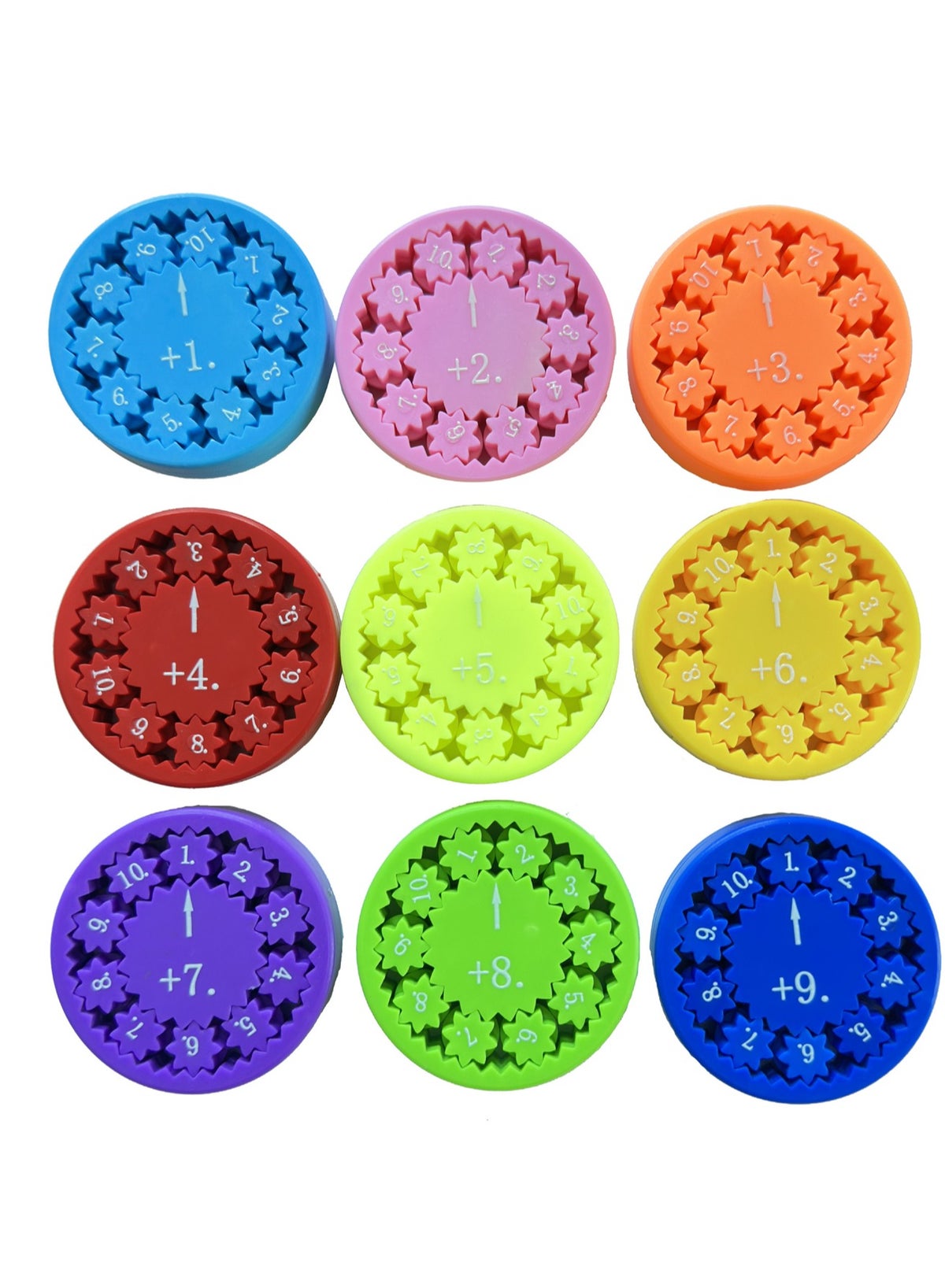 Generic 9 Pieces Addition And Subtraction Number Fidget Spinners For ...