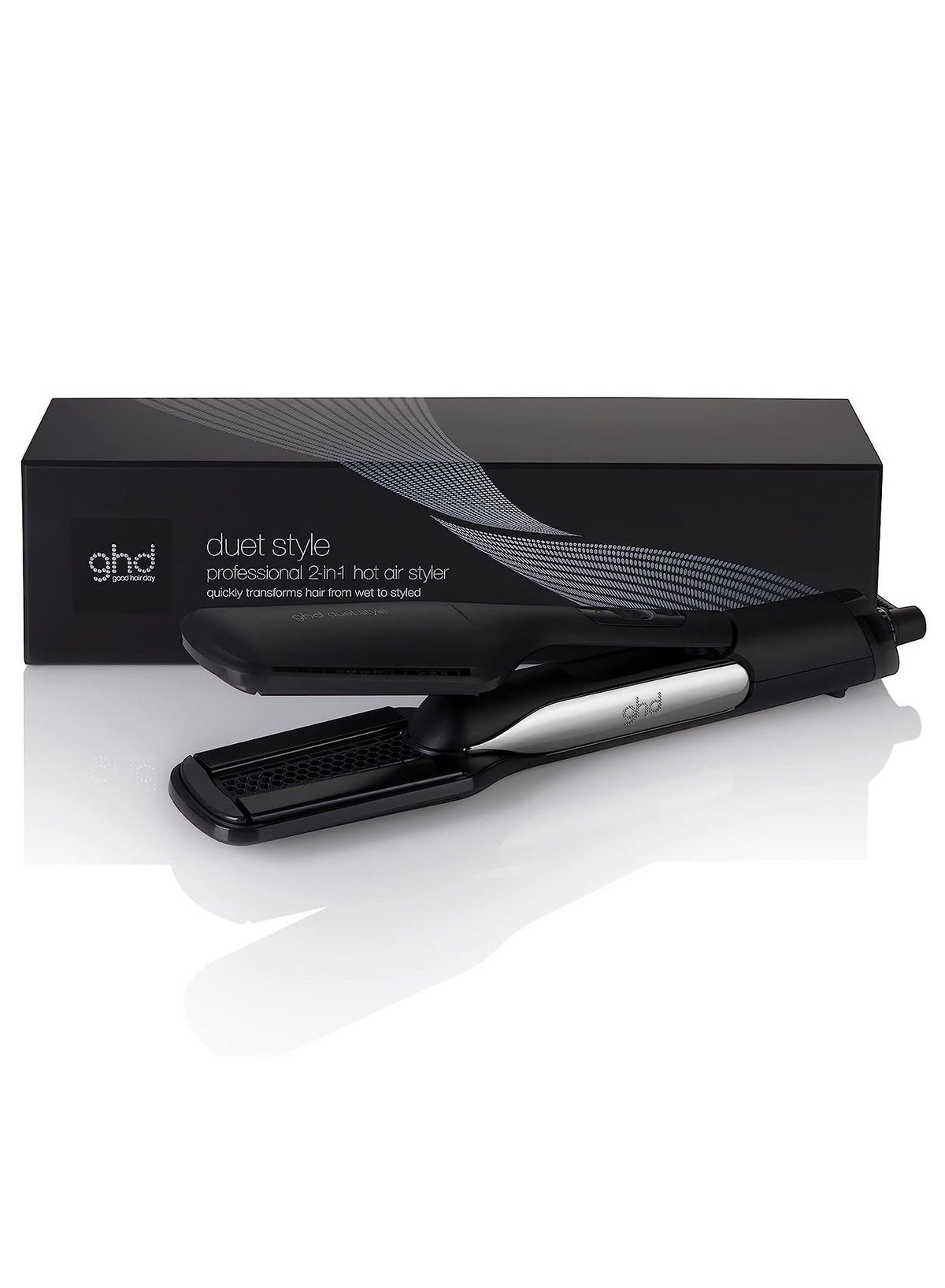 ghd Duet Style 2 in 1 Hot Air Styler in Black Transforms Hair from Wet ...