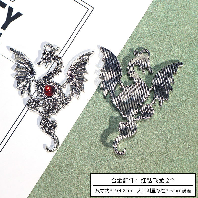 Generic Bi-Color Alloy Skull Five-Pointed Star Black Spider Metal ...