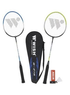 Wish Badminton Racket Set of 2 Pcs With 3 Shuttle And A High Quality ...