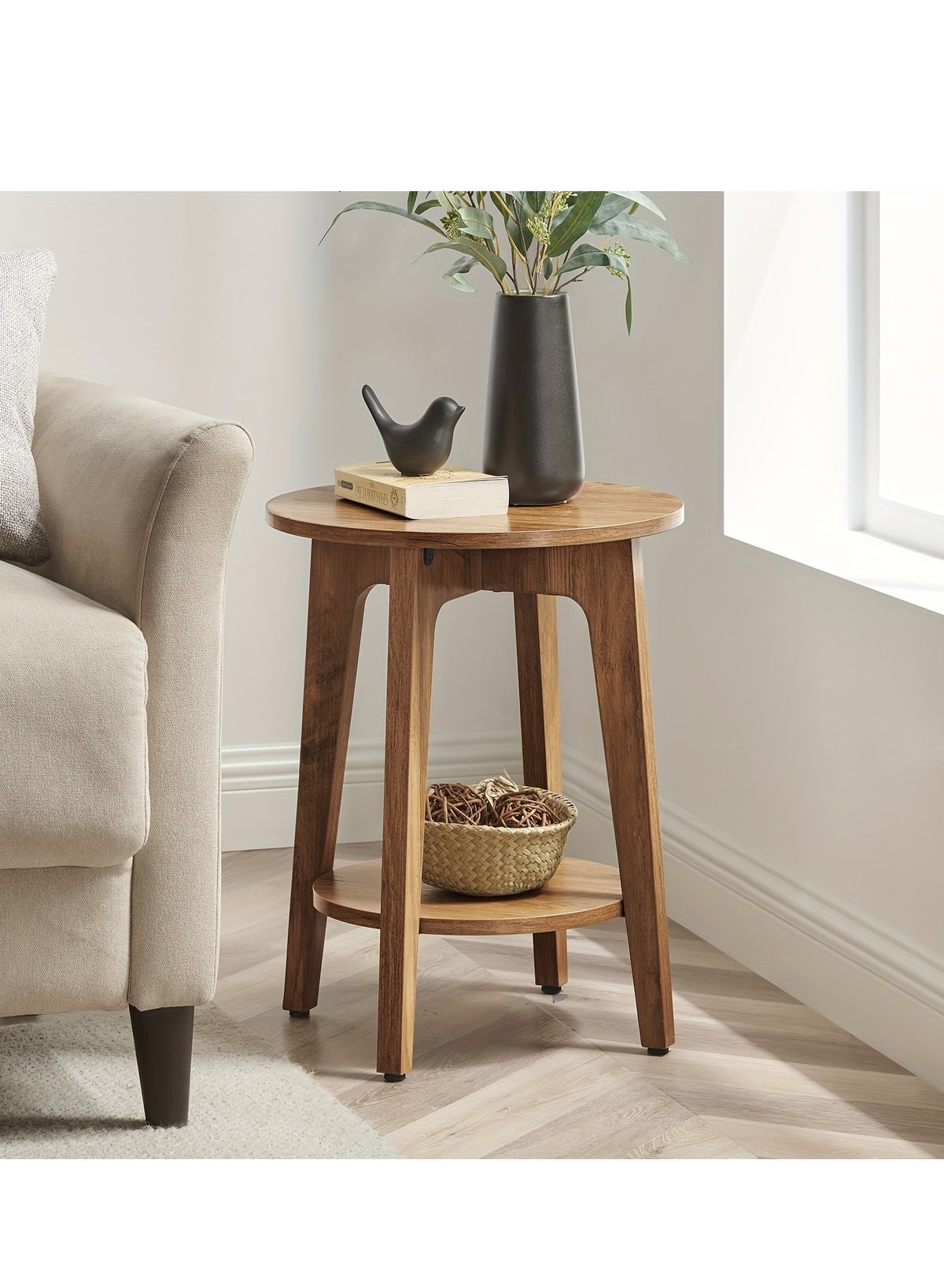 Generic Round side table with lower shelf, suitable for coffee table in ...
